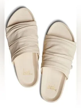 beek | Shoes | Beek Minla Slide Sandal Eggshell Leather Shoes Comfort ...